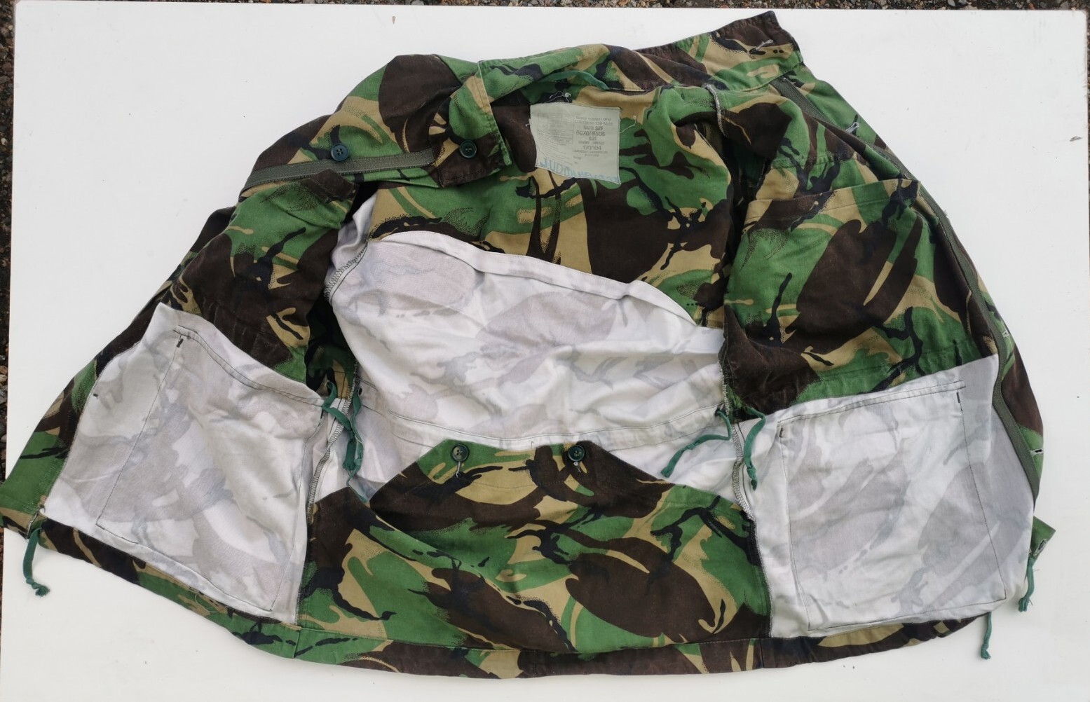 Vintage British Army 1985 Pattern DPM Combat Smock Northern Ireland ...