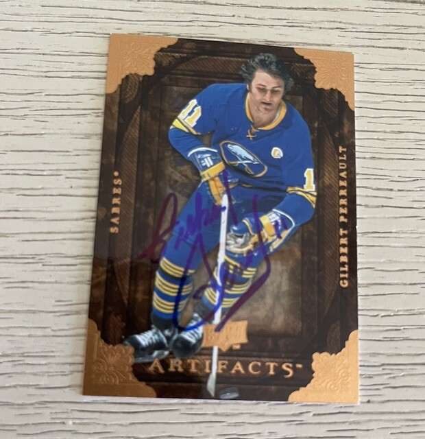 Gilbert Perreault Signed 2008/09 Upper Deck Artifacts Card | eBay