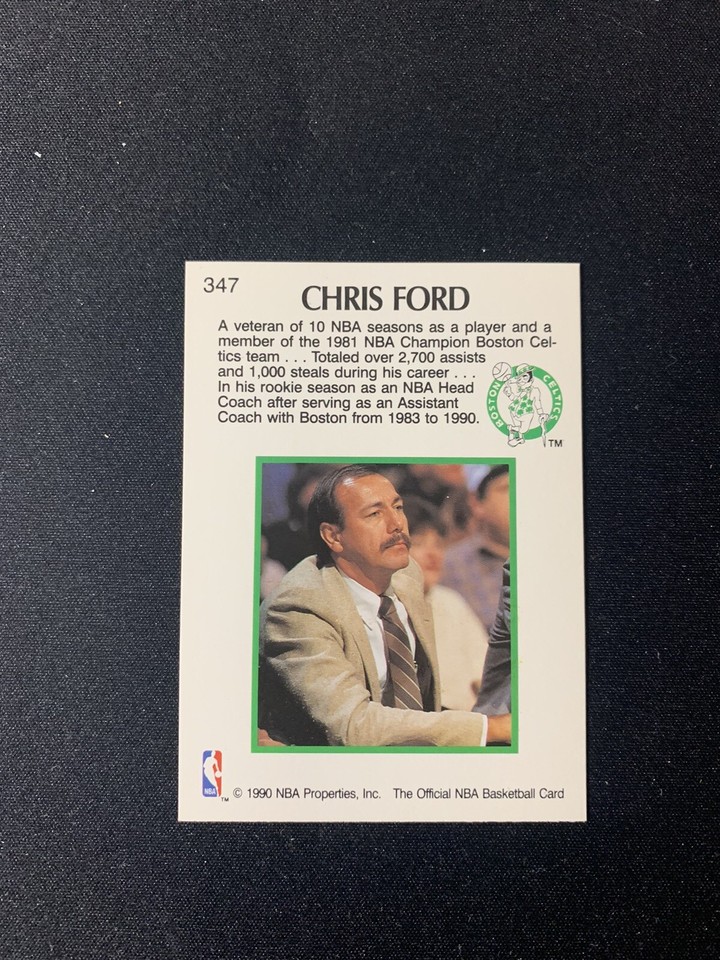 1990 NBA Hoops Basketball Card #347 Chris Ford Boston Celtics | eBay