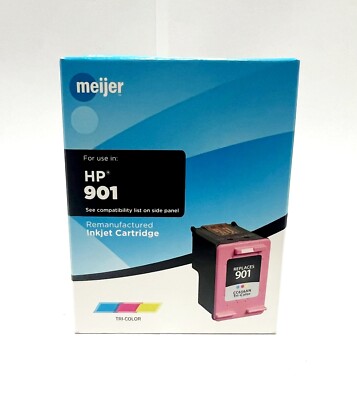 Meijer Remanufactured Ink Cartridges for HP 901 - TRI-COLOR (C, M, Y ...