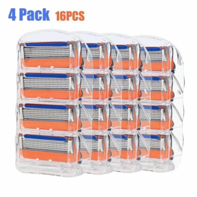 16PCS Suitable for Gillette Fusion 5-Layer Razor Blade Refills Orange ...