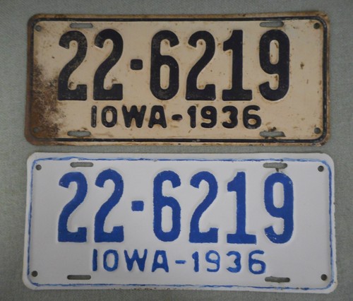 Vintage Pair Iowa 1936 Licnse plate | eBay