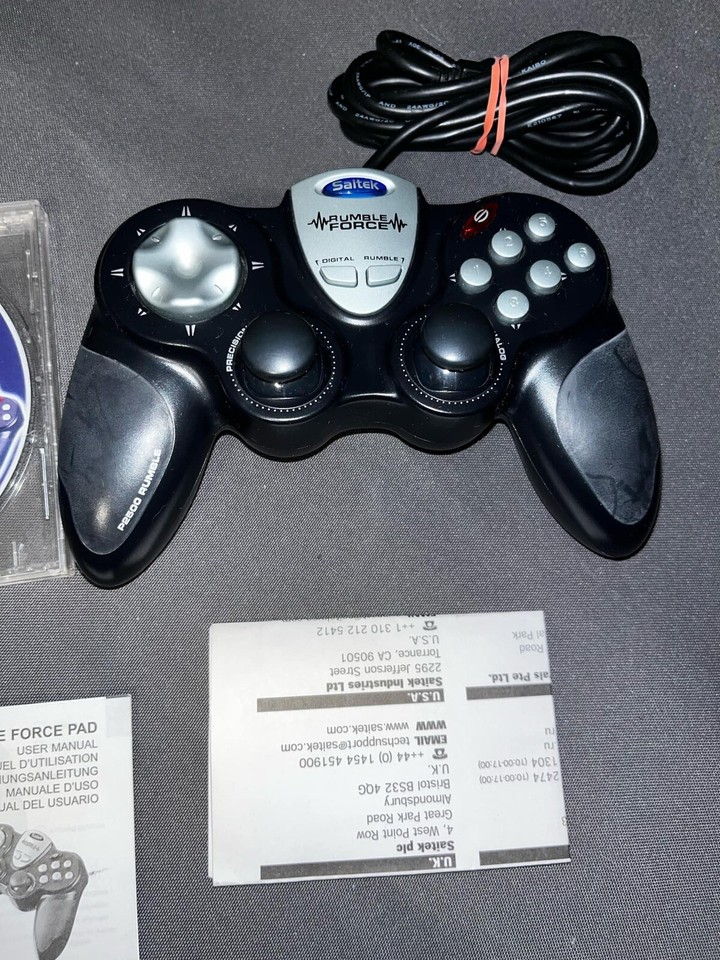 Saitek P2500 Rumble Force Six-Button Dual Analog USB Controller With CD ...