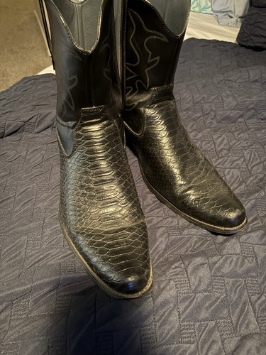 Tony Lama Black Python Western Cowboy Boots | eBay