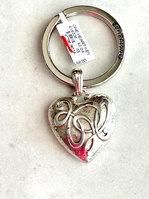 BRIGHTON One Heart Key Fob/Ring- NWT | eBay