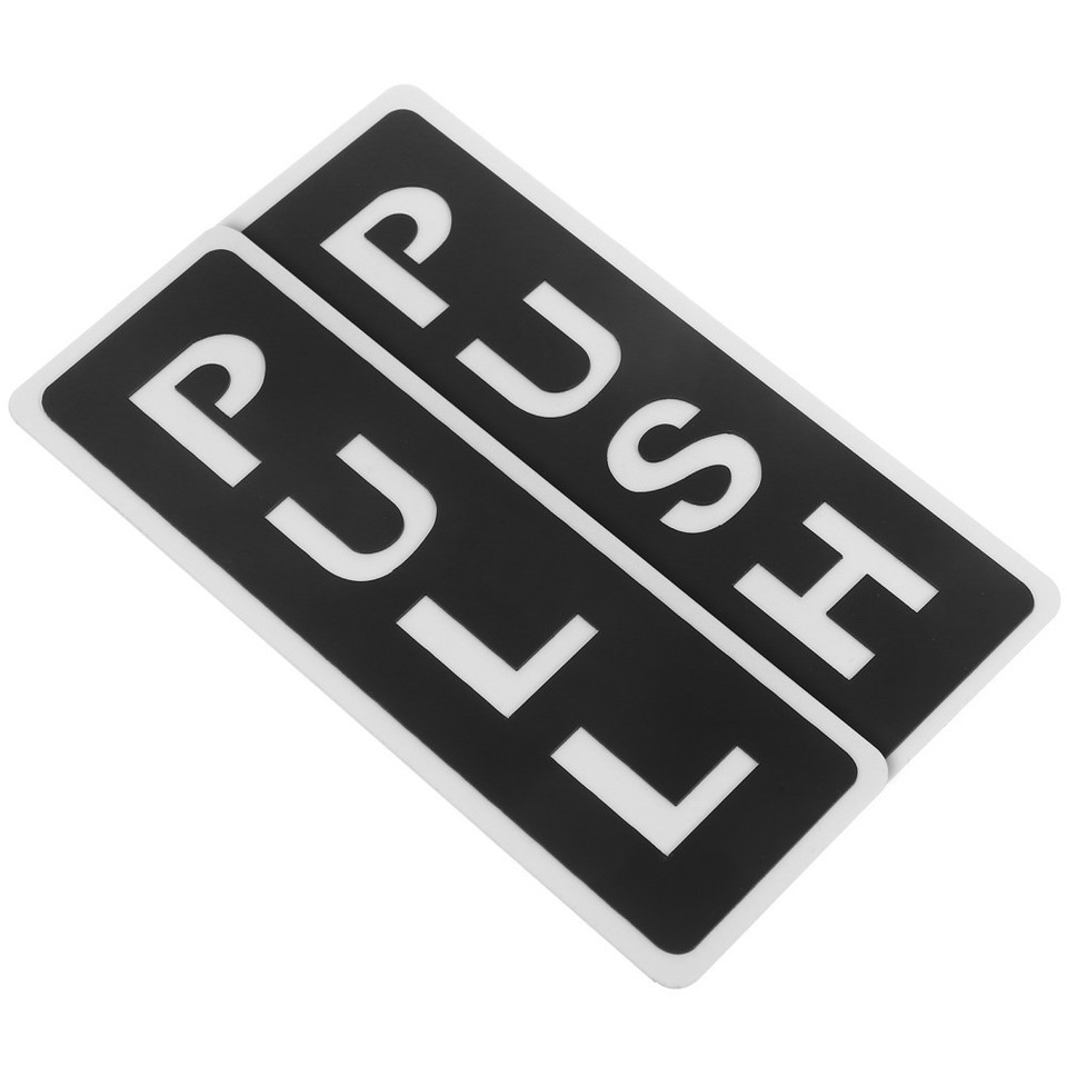 Push Indication Sign Identification Acrylic Signs Glass Door Pull ...