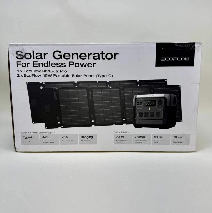 New EcoFlow River 2 Pro Solar portable Power Generator EFR620 | eBay