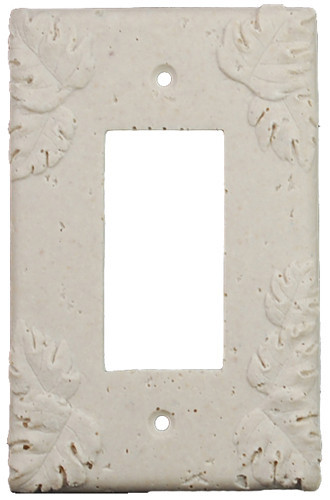 Stone Electric Cover Decorative Plates Leaf Collection Style Ivory | eBay