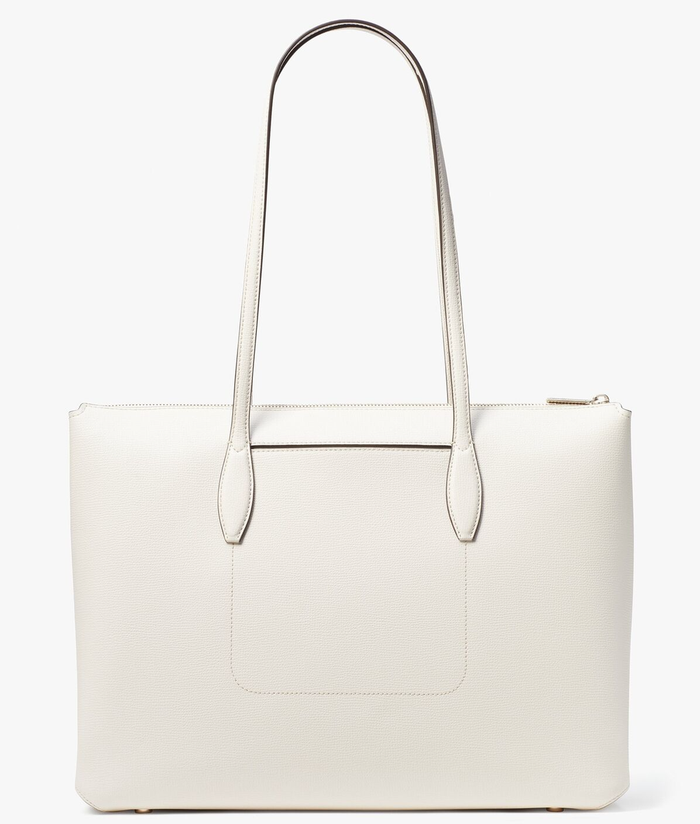 NWB Kate Spade All Day Large Zip Tote White Leather Laptop NWB Kate Spade All Day Large Zip Tote White Leather Laptop