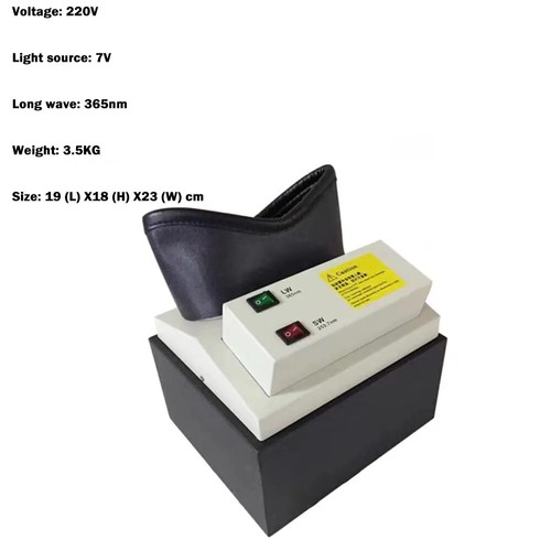 Gemstone UV Light Box Set Gem Identification Instrument 253.7nm/365nm ...