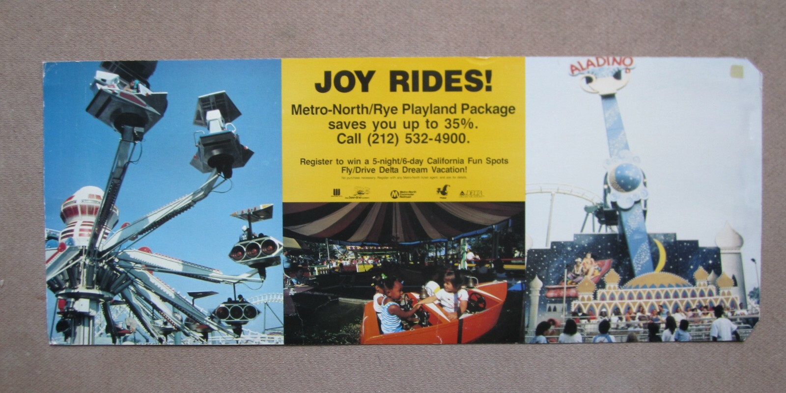 MTA METRO NORTH BUS OVERHEAD SIGN AD POSTER PLAYLAND PARK RYE NY ...