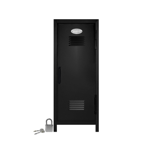 Mini Storage Lockers Locker With Lock and Key Black -10.75quot Tall ...