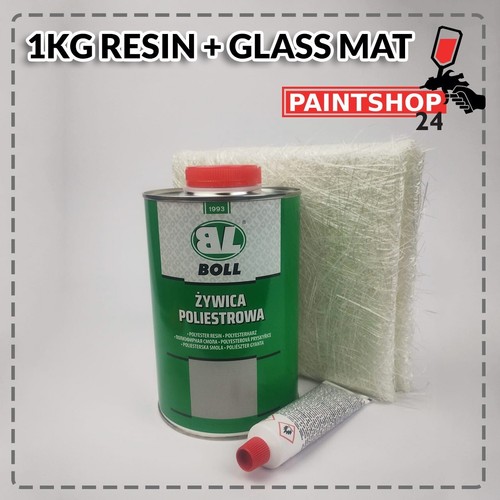 BOLL Polyester Resin Hardener Repair Kit Set All in One 1L/kg Glass ...