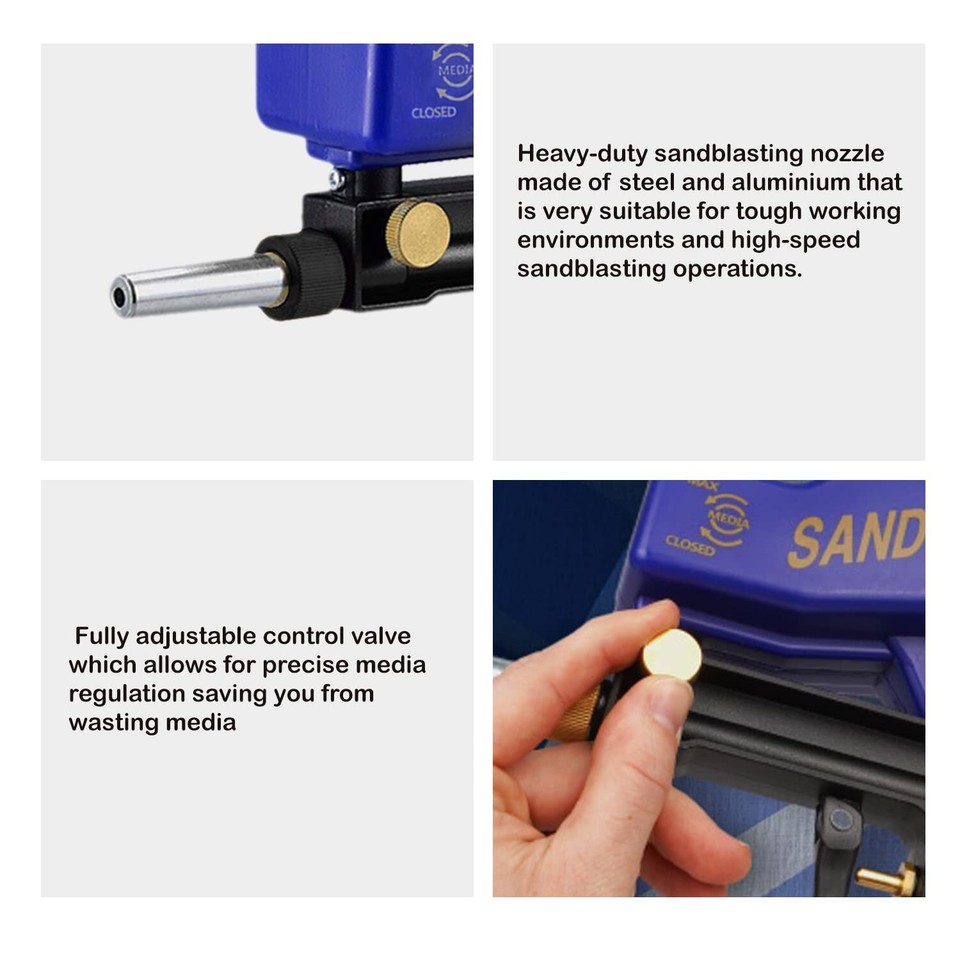 LE LEMATEC Soda Blaster/Sand Blaster Gun Kit for Air Compressor ...