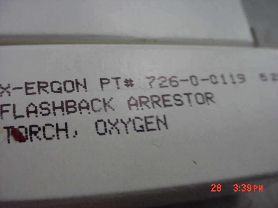 X-Ergon 726-0-0119 Flashback Arrestor New in Box | eBay