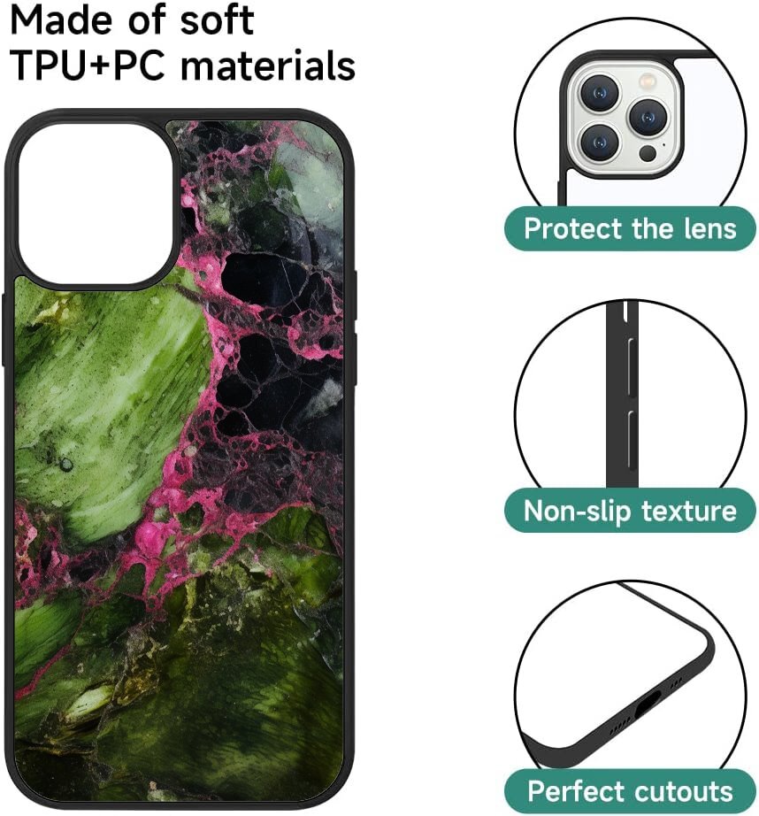 granite neon green veins Anti-wear Case For Apple iPhone 11 12 13 14 15 ...