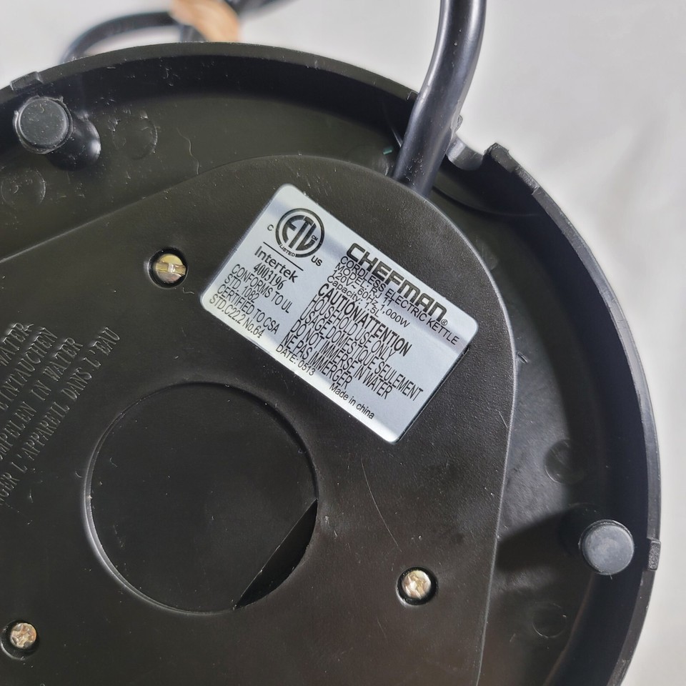 Chefman Power Base Replacement Part for Kettle Model # RJ11 | eBay