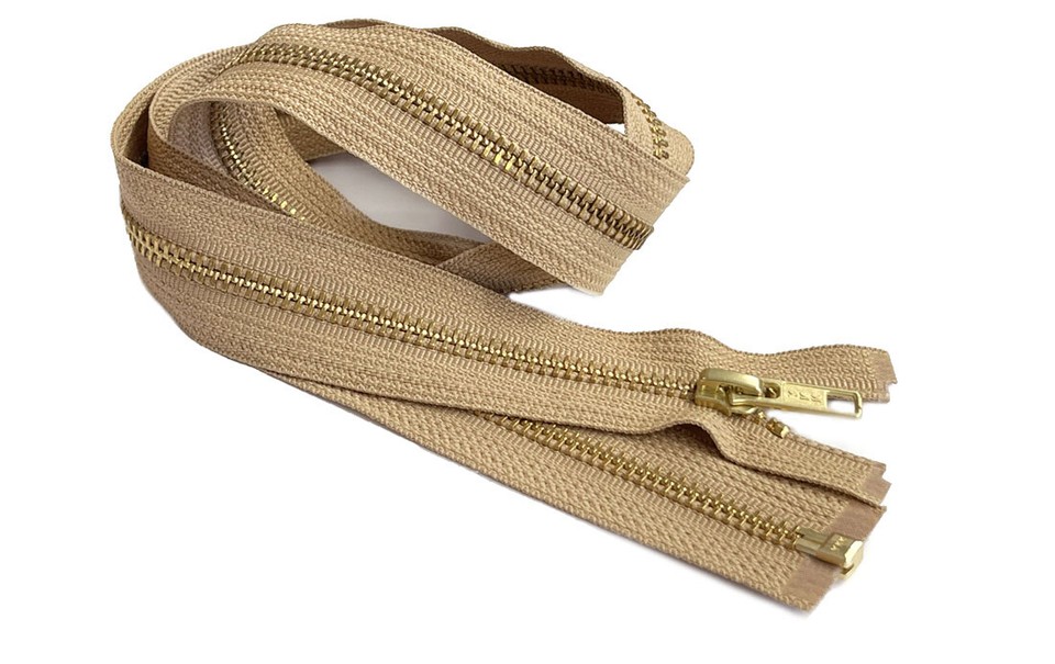 27 Inch 10 Metal Zipper YKK #5 Golden Brass Medium Weight Separating ...