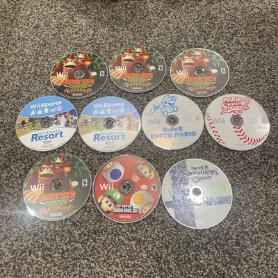Lot of 10 Scratched Wii Game Discs for Resurfacing Wii Sports Resort ...