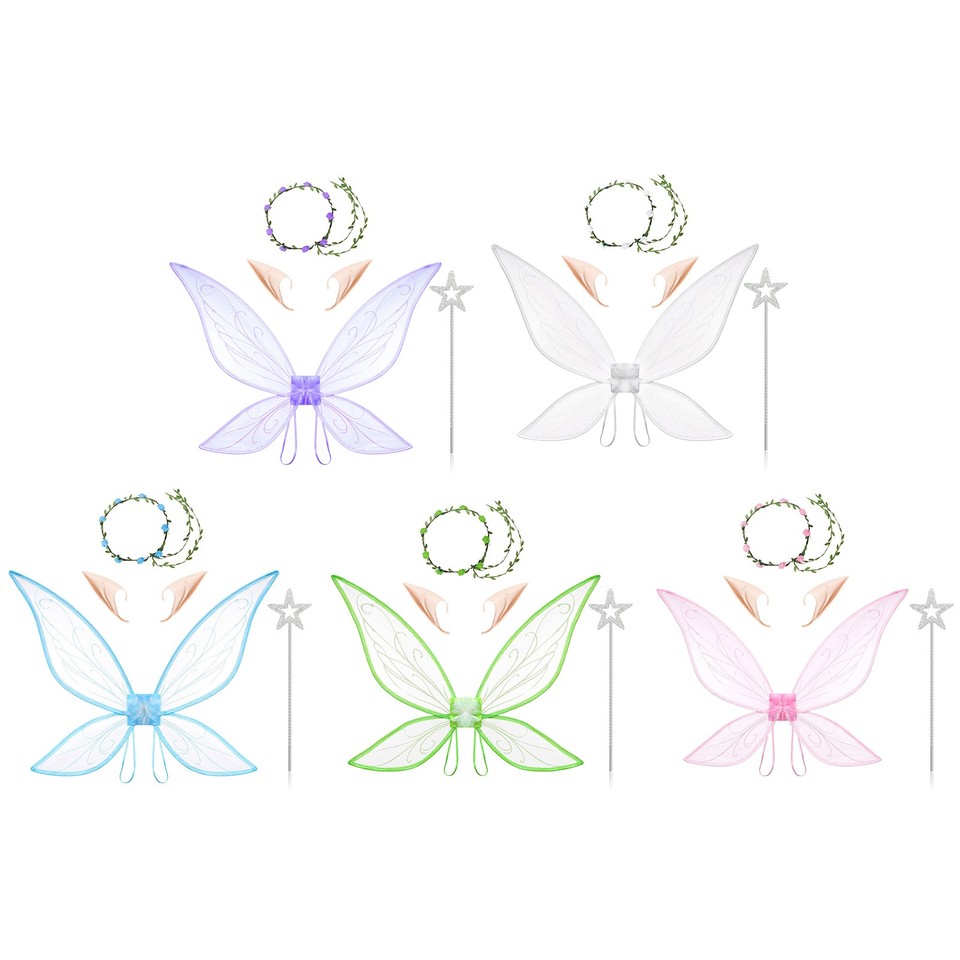 Girls Women Fairy Wings Halloween Cosplay Cosplay Costume Elf Ensemble ...