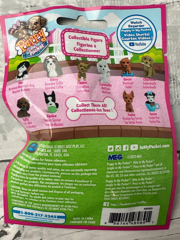 Lot of 2 Puppy In My Pocket Series 2 Blind Bag SEALED Dog Mini Figures ...
