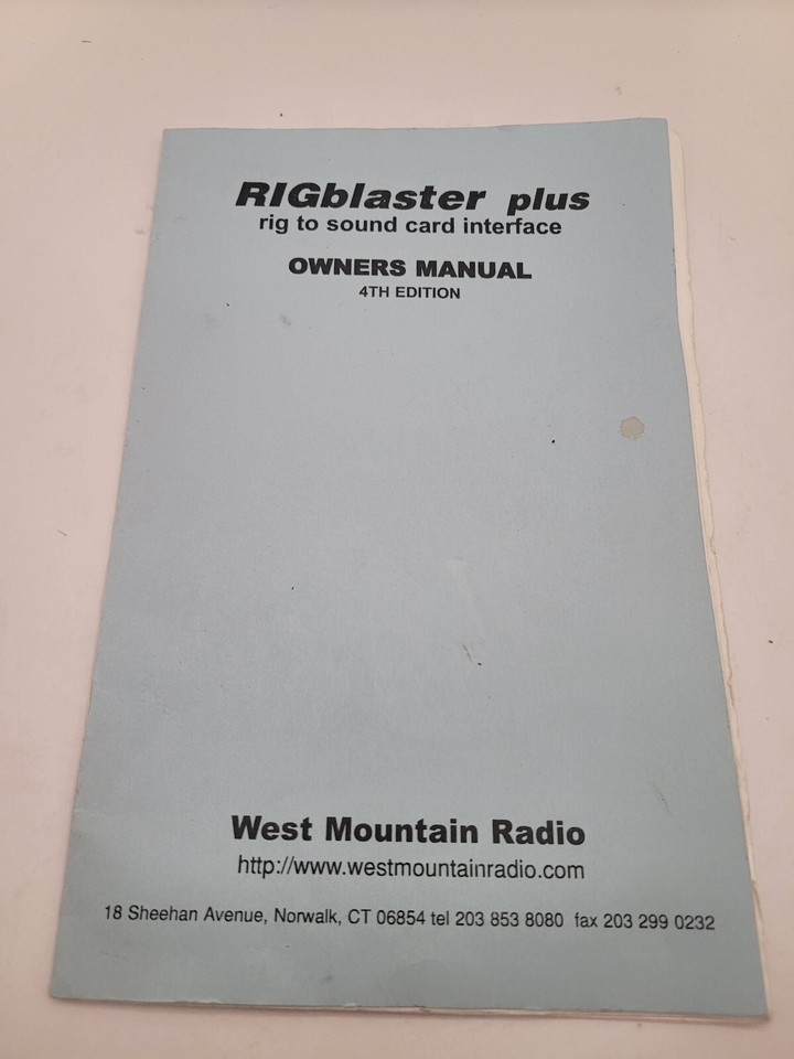 West Mountain Radio RIGblaster Plus Computer Sound Card Interface w/ USB Cable | eBay