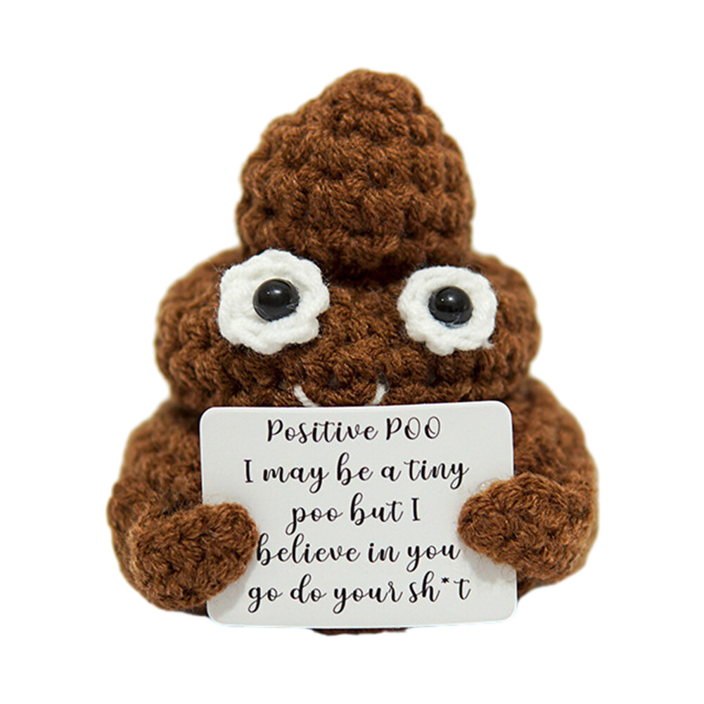 Cute Potato Toy with Positive Card Gifts for Kids Adults (Brown Poo ...