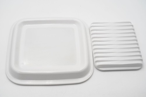 Corning Ware MW-2 Grill & MR-1 Rack White Microwave Tray Set USA | eBay