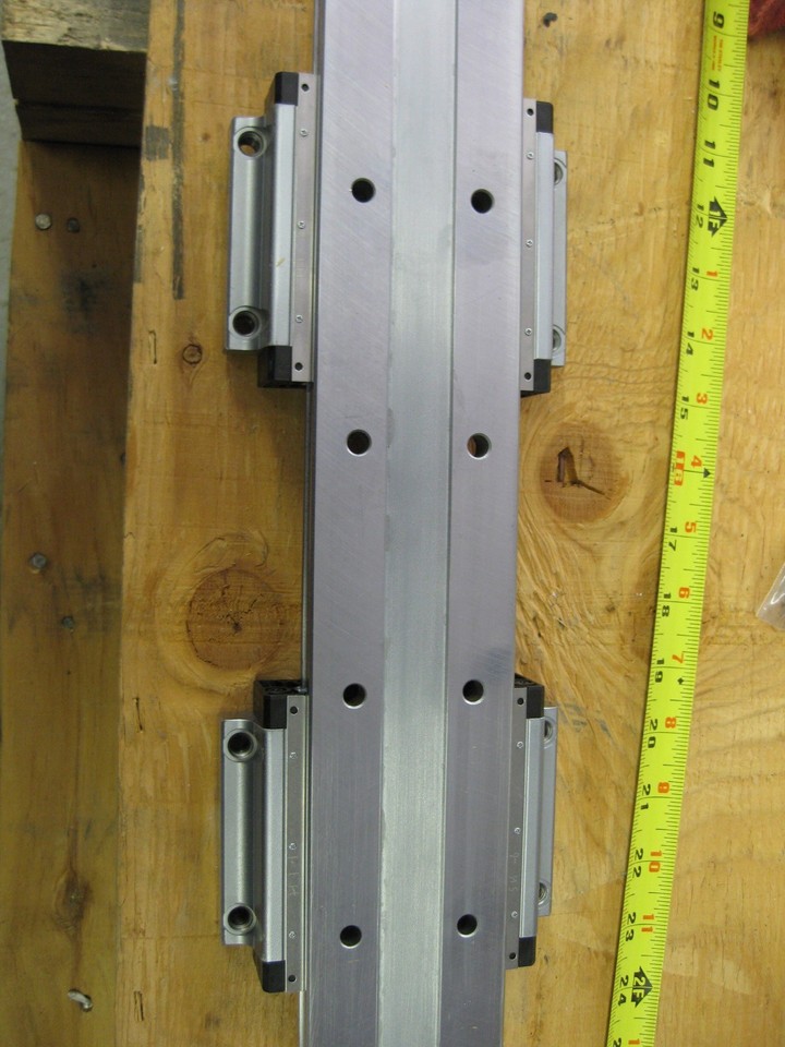 Giant THK Linear Rails 1240mm 49" 70mm Wide Double Carriages Blocks ...
