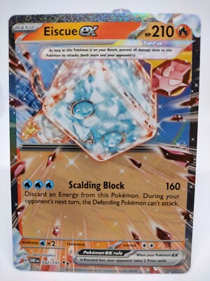Pokemon Card Obsidian Flames Double Rare Eiscue EX 042/197 Near Mint | eBay