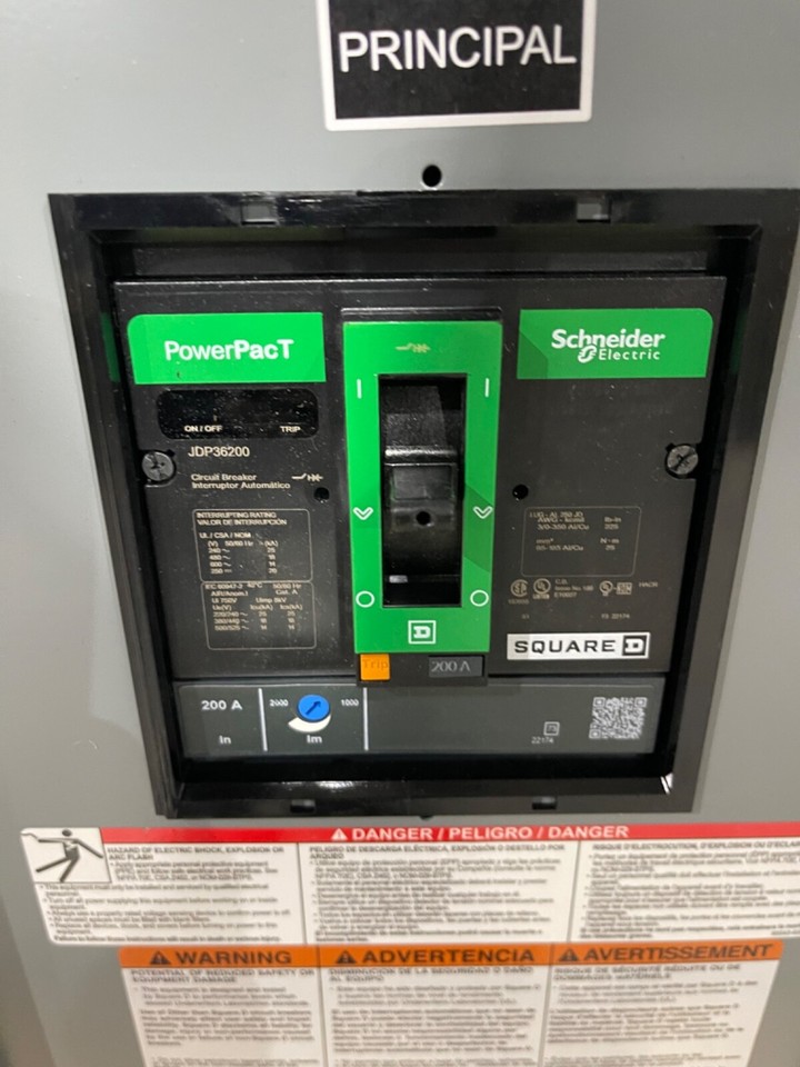 NEW SQUARE D 200 Amp MAIN BREAKER Panel Panelboard 480v/277v 225 150 NF ...