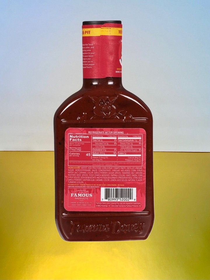 ⚫️New Exclusive Famous Dave's BBQ Texas Pit Tangy Black Pepper Sauce ...