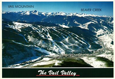 Vintage Postcard 4x6- VAIL MOUNTAIN, BEAVER CREEK, VAIL VALLEY, CO. | eBay