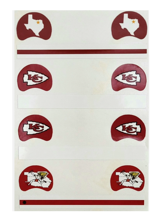 Kansas City Helmet Logo Timeline Custom Gumball Decal | eBay