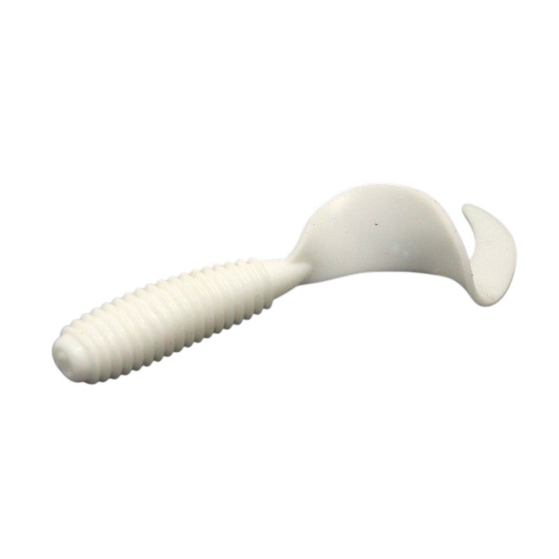 White 2 inch 100 Pack, Curl Tail Grubs | eBay