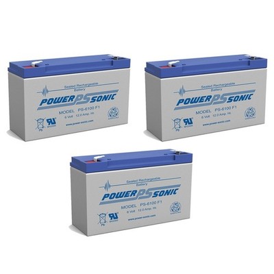 Power-Sonic PS-6100 6V 12AH Battery Replacement for PowerPatrol SLA0955 ...