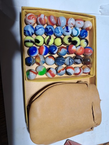 Vintage Akro Agate Box And Marbles | eBay