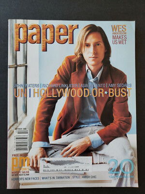RARE 2004 PAPER magazine WES ANDERSON John Waters Amy Sedaris ASIA ...