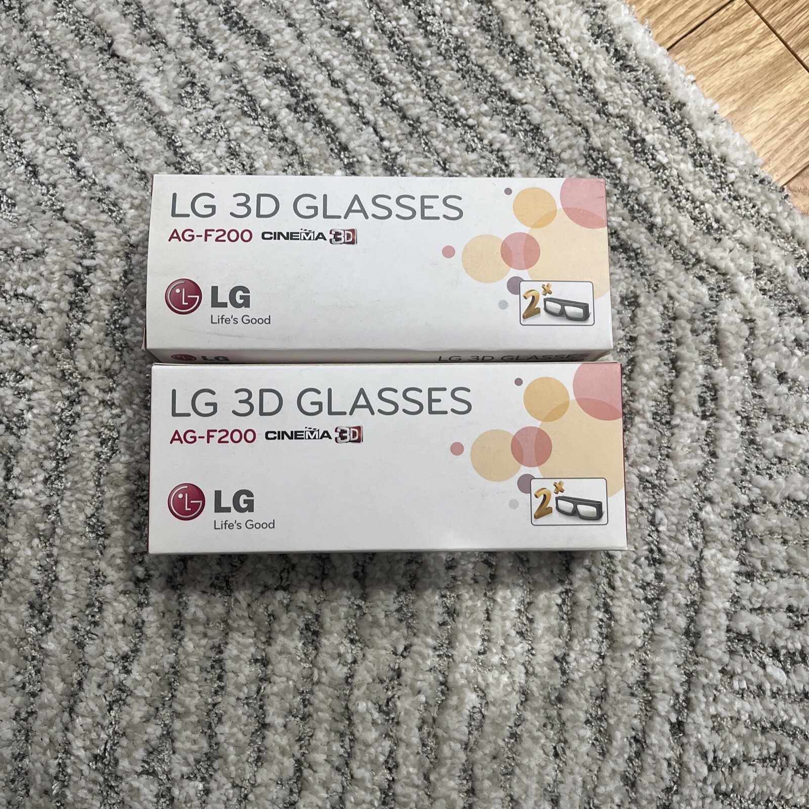 LG 3D Glasses AG-F200 Two Set 4 Total Pairs New With Box (1 Of 4 Used ...