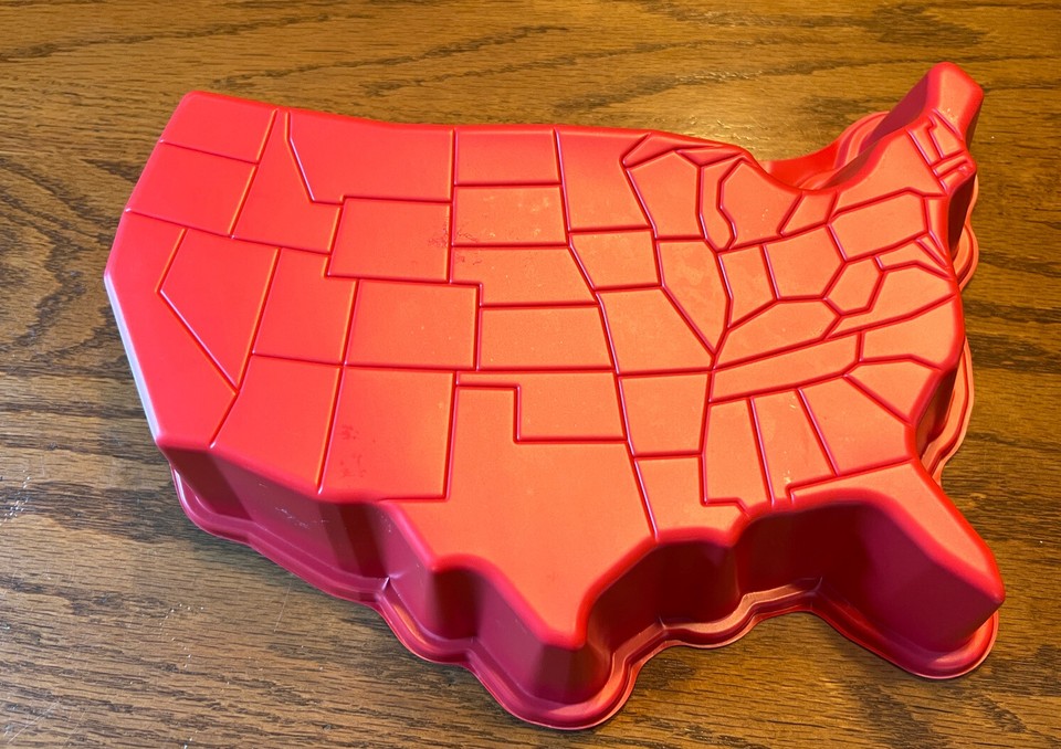 Jello Jigglers JELL-O Mold United States Map USA Gelatin | eBay