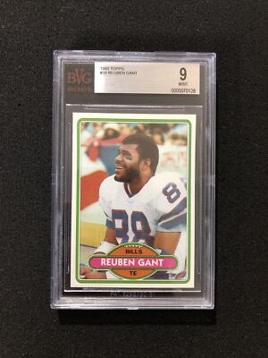 1980 Topps Football REUBEN GANT #59 BVG/BGS GRADED 9 - MINT | eBay