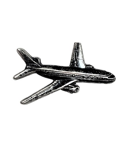 Sterling Silver Tie Tac Tack Lapel Pin Jet Aircraft Pilot Crew Boeing ...