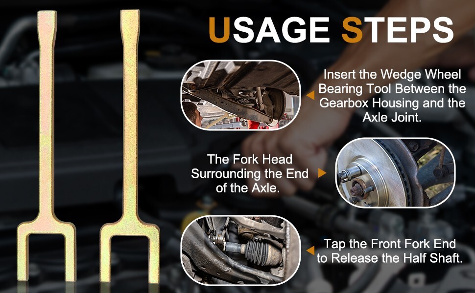 2PCS Axle Popper Fork & Shim Kit FWD Half Shaft Inner CV Joint Removal ...