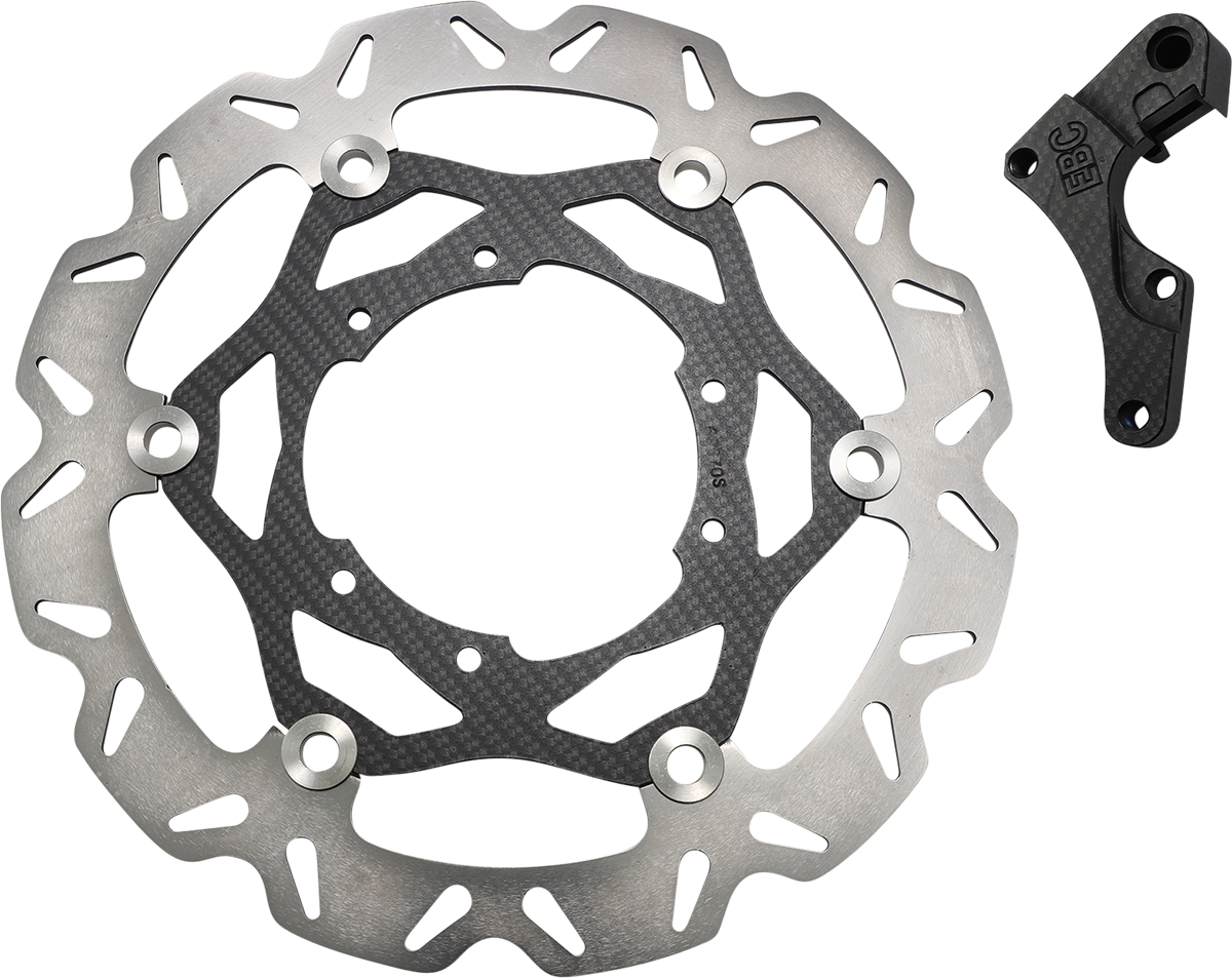 EBC - OSX6437 - OSX Series Oversized Carbon-Look Brake Rotor Kit for TM ...