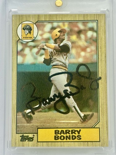 1987 Topps Hand Signed Rookie Autograph #320 Barry Bonds RC SSP | eBay