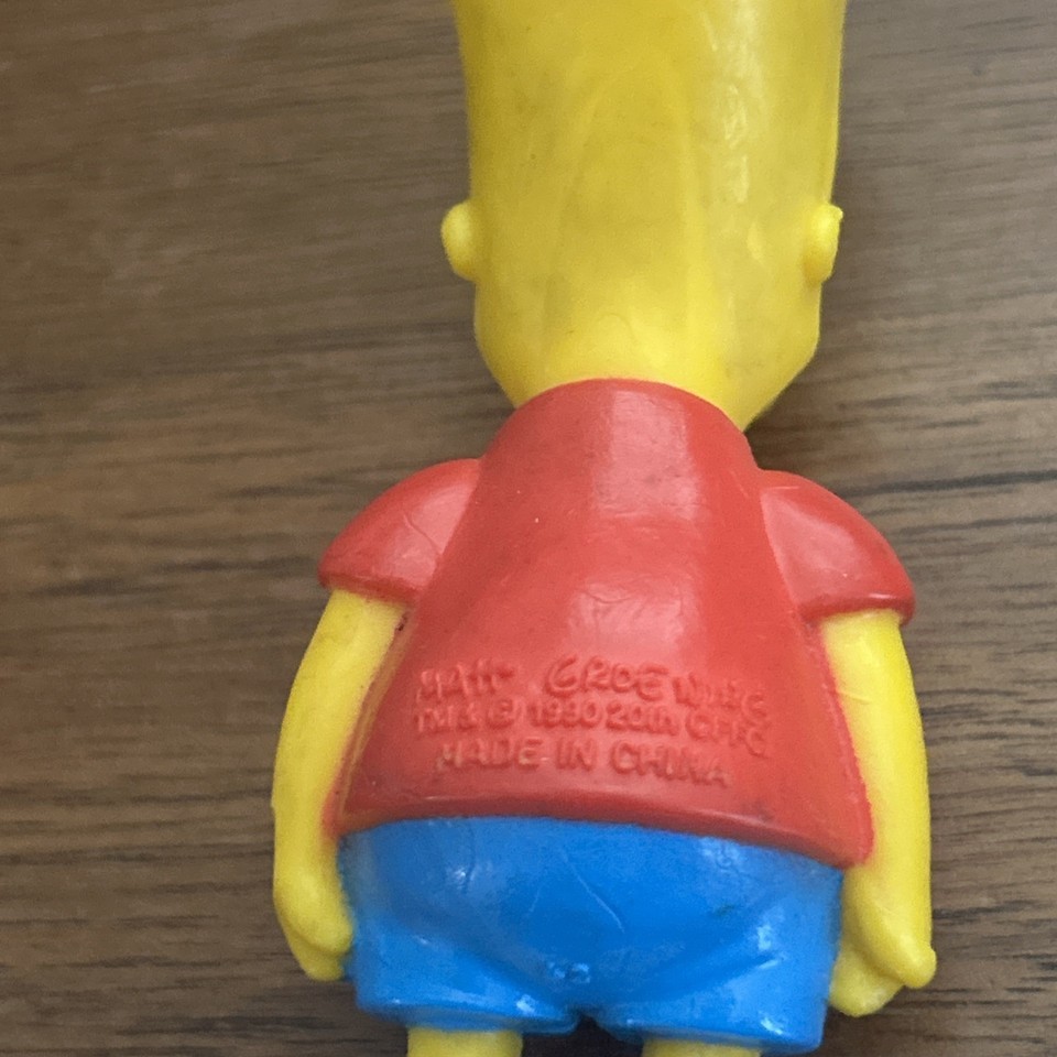 Vintage 1990 Bart Simpson Key Ring Chain The Simpsons Red Shirt ...