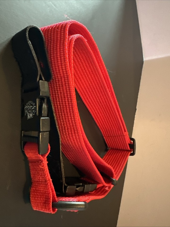 Vtg Ace Pro Straps USA Red Polyweb Guitar Strap Made In USA Adjustable ...