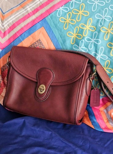 Vintage Coach Devon Crossbody Shoulder Bag Bordeaux Hard to Find Color ...