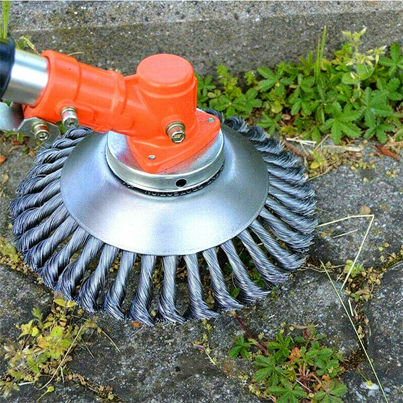 6" 8" Weed Brush Derusting Weeding Wheel Garden Wire Trimmer Grass ...