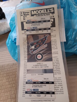 Florida Panthers Opening Day Ticket December 5th 1997 | eBay